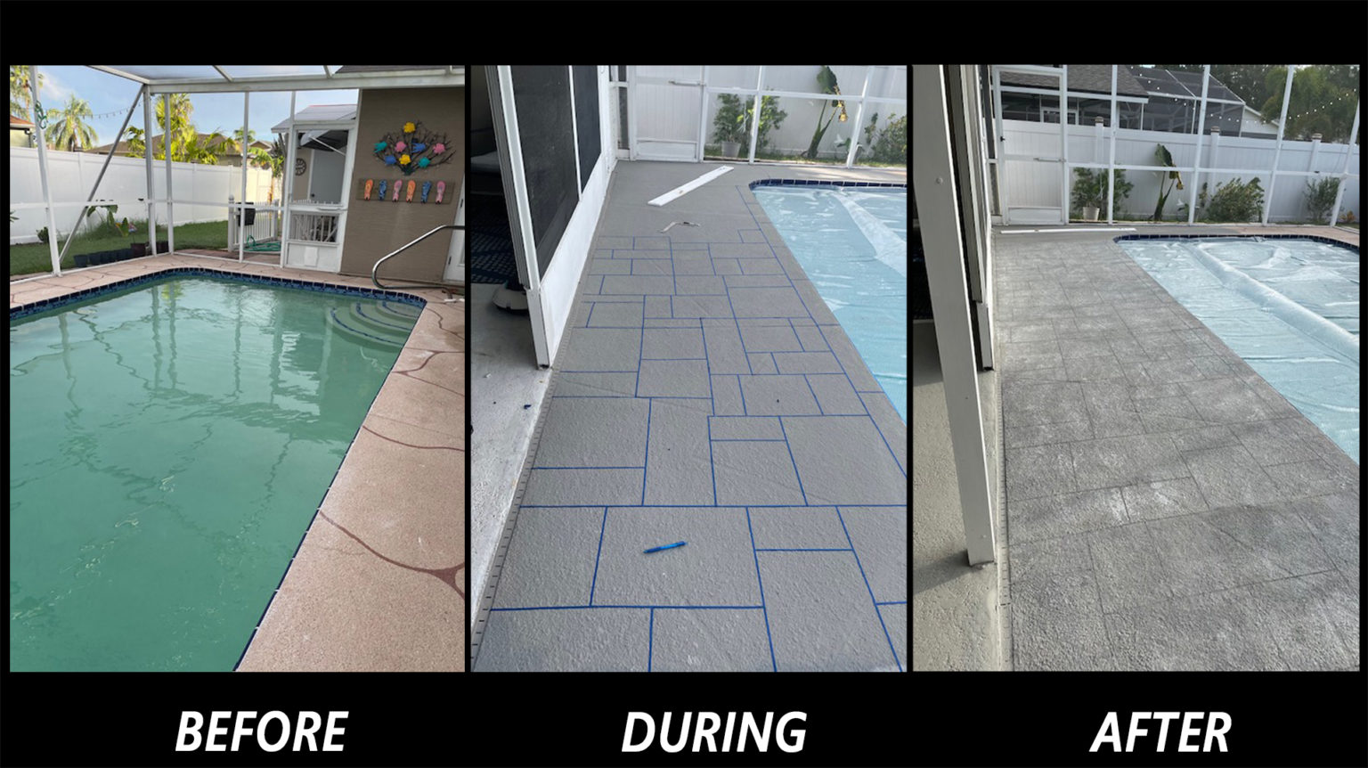 SpreadStone to the Rescue on Ugly Pool Deck - Daich Coatings